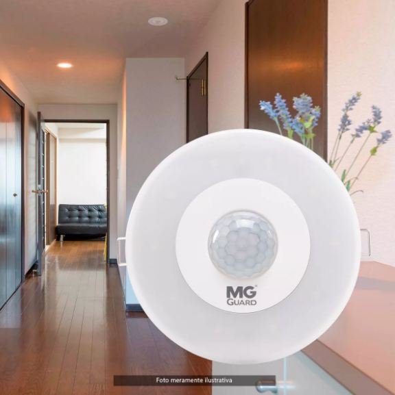 Lum. Sensor Presença 5W 6500K Embutir BIV - MG - Geragam